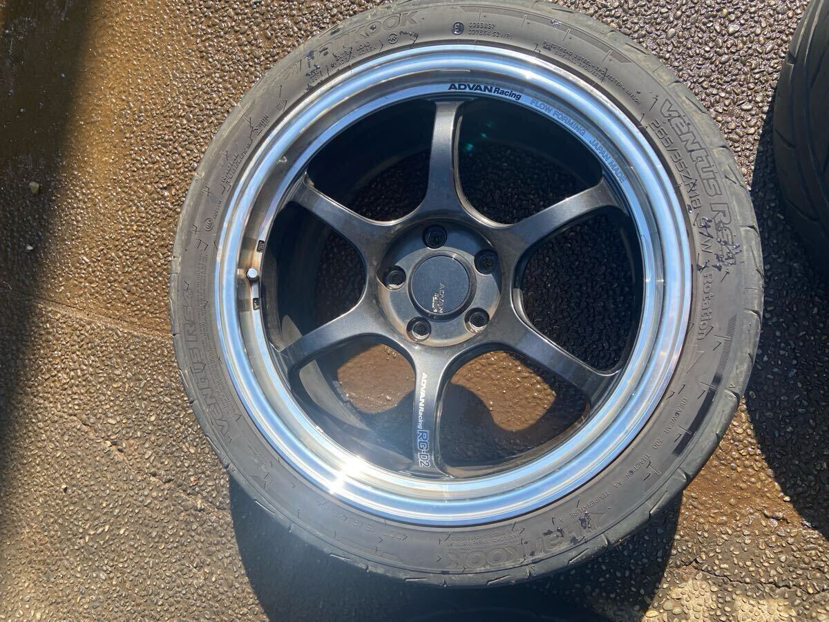 Yahoo!オークション - ADVAN RG-D2 18インチ 9.0j +43 pcd114.3 4本 ハ...