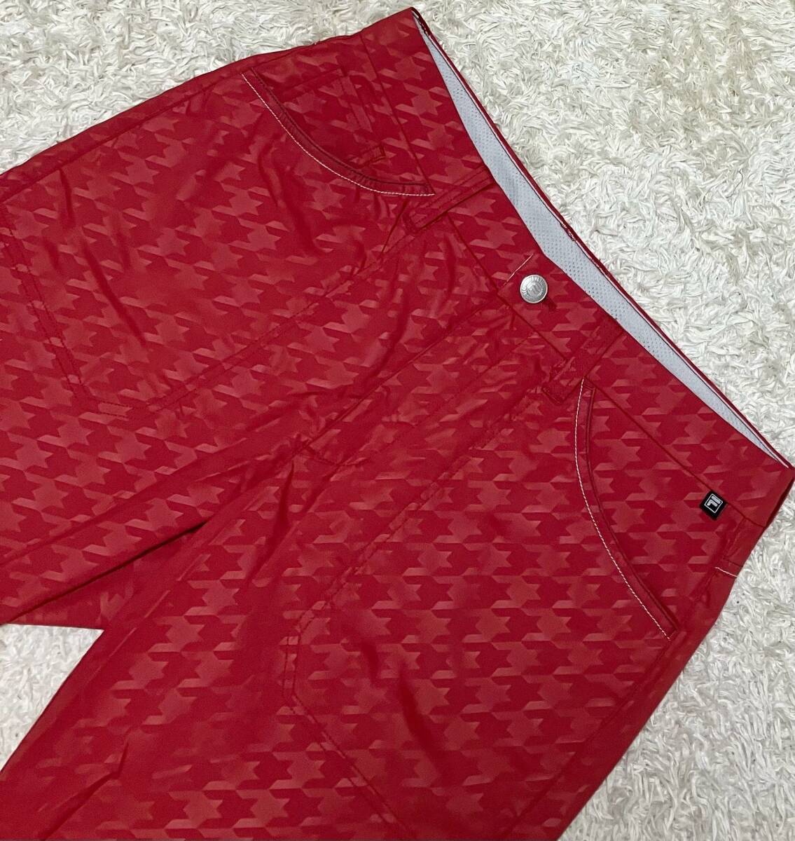 Yahoo!オークション - 【千鳥柄 】W82 FILA GOLF ストレッチハーフパン...