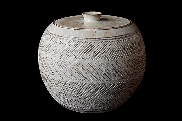 Yahoo!オークション - t-k916【和み】茶道具 河村又三郎 彫三島水指 検...