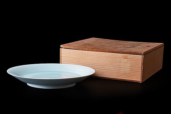 Yahoo!オークション - t-k010【和み】茶道具 塚本快示 青白磁朝顔紋皿 ...