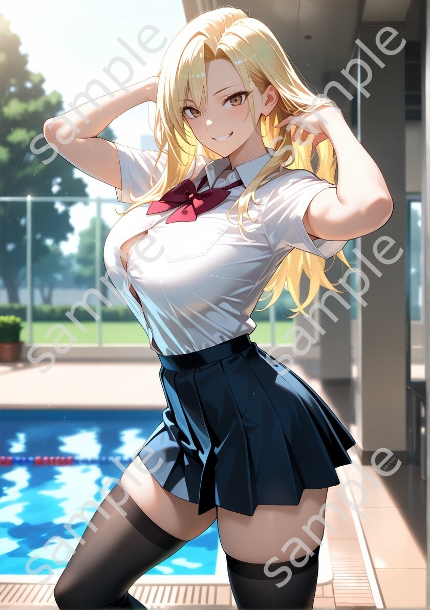 Yahoo!オークション - 高身長 美女 金髪 巨乳 コスプレ オリジナルA4ポ...