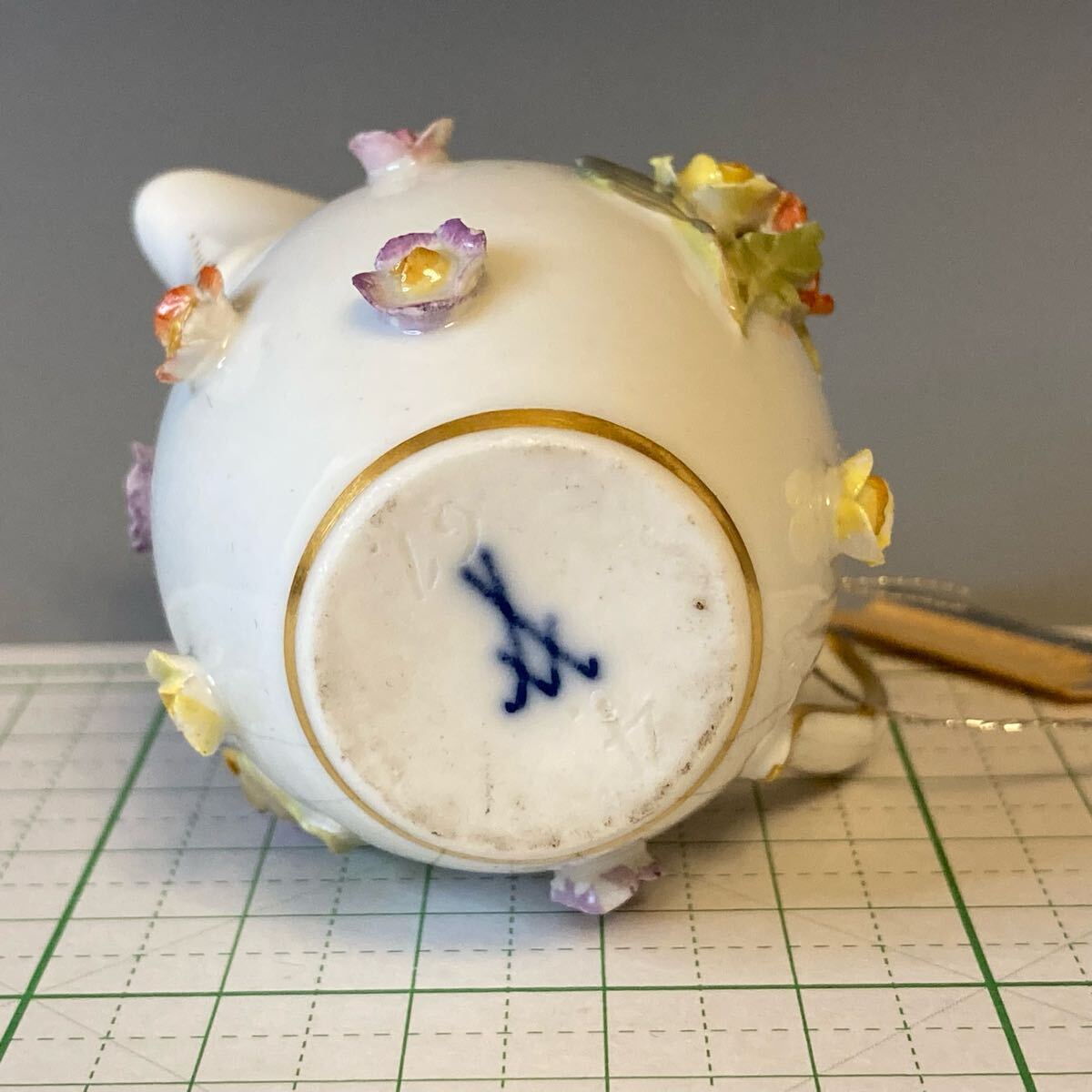 Yahoo!オークション - Meissen マイセン 花 アップリケ クリーマー メ...