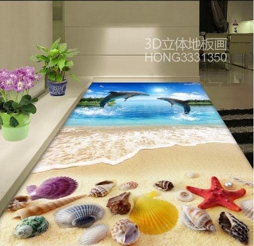 Yahoo!オークション - C335 巨大 3D フロアマット 2m 3m 自然 葉っぱ ...