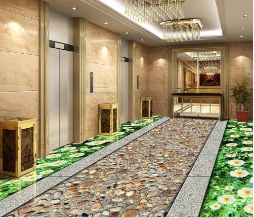 Yahoo!オークション - C571 巨大 3D フロアマット 2m 3m 自然 葉っぱ ...