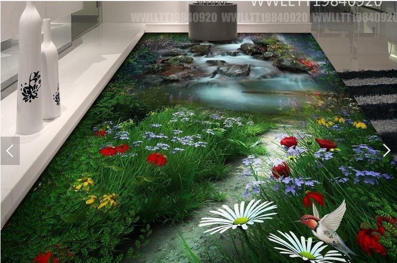 Yahoo!オークション - C547 巨大 3D フロアマット 2m 2m 自然 葉っぱ ...