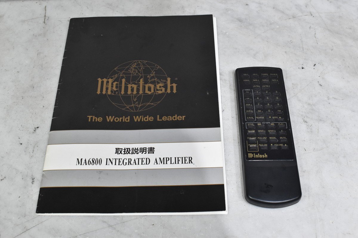 Yahoo!オークション - 【D】McIntosh MA6800 プリメインアンプ マッキ...