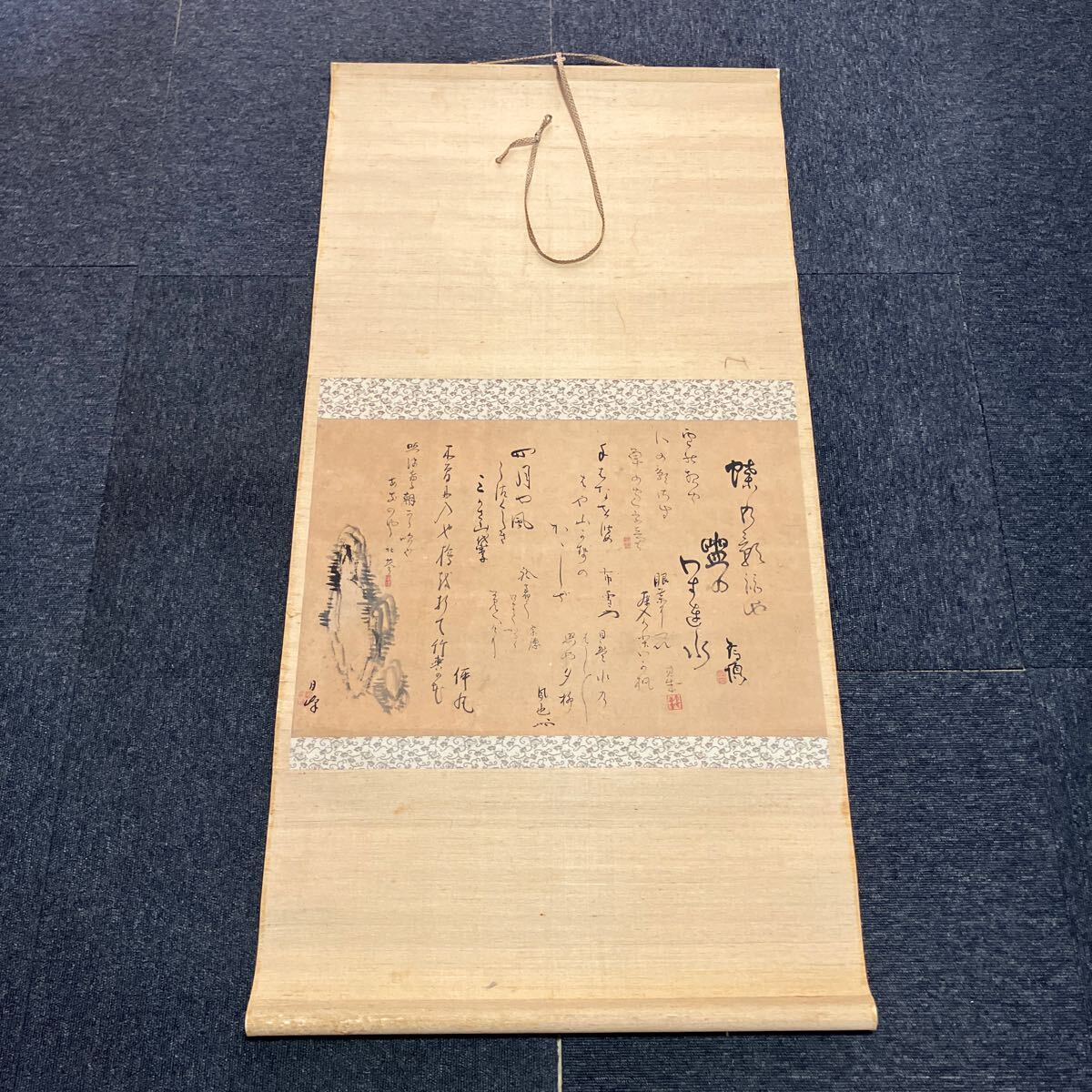 Yahoo!オークション - 【模写】掛軸 書 和歌 紙本 合作 箱無 同梱可能 ...