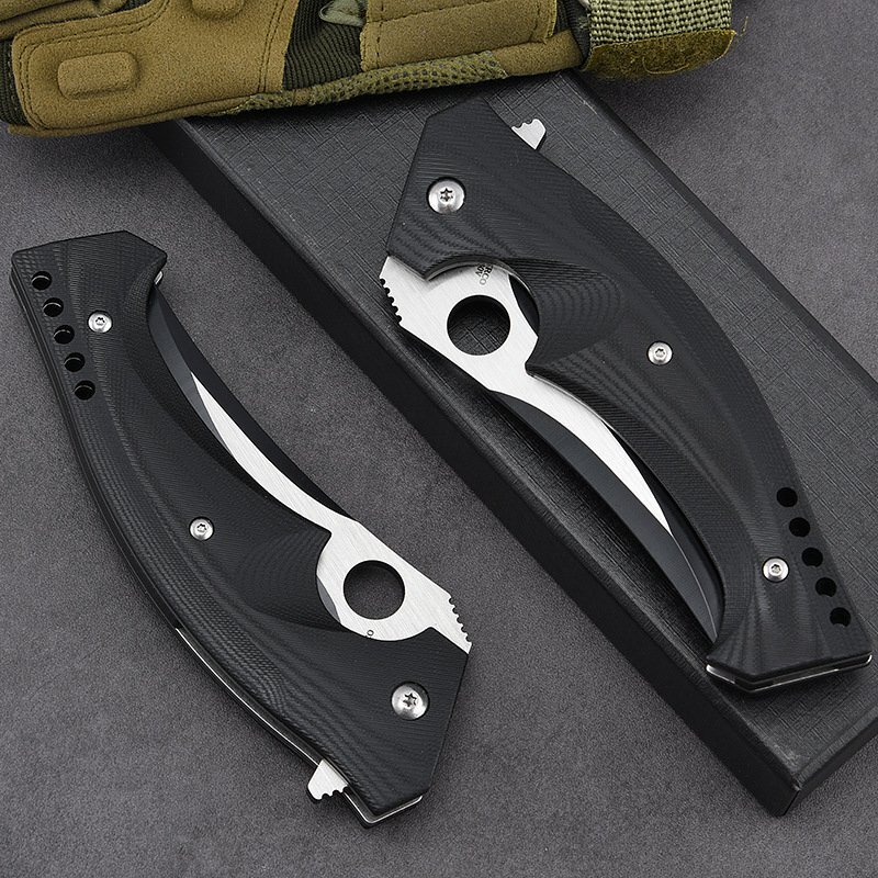 Yahoo!オークション - C196 フォールディングナイフ サバイバルナイフ ...