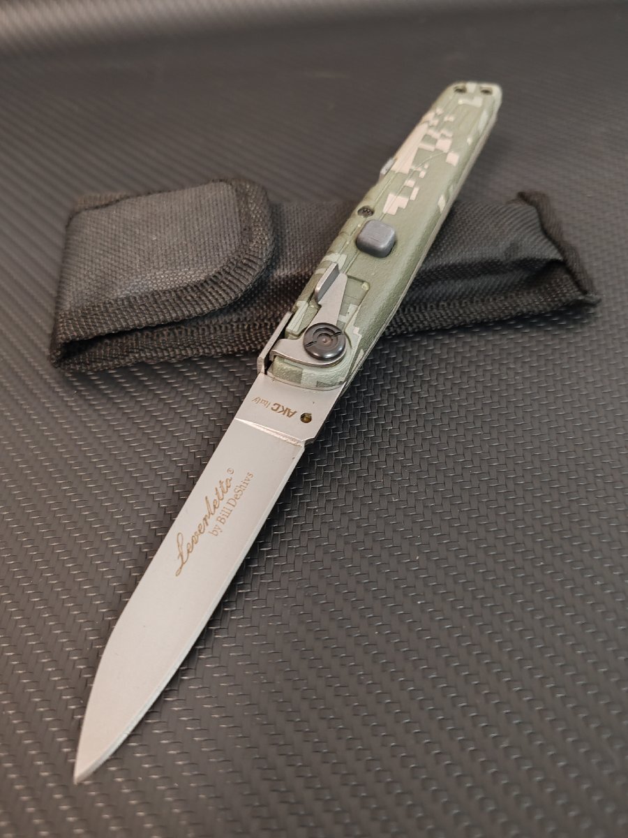 Yahoo!オークション - 限定AKC アウトドア 迷彩 折りたたみナイフ サバ...