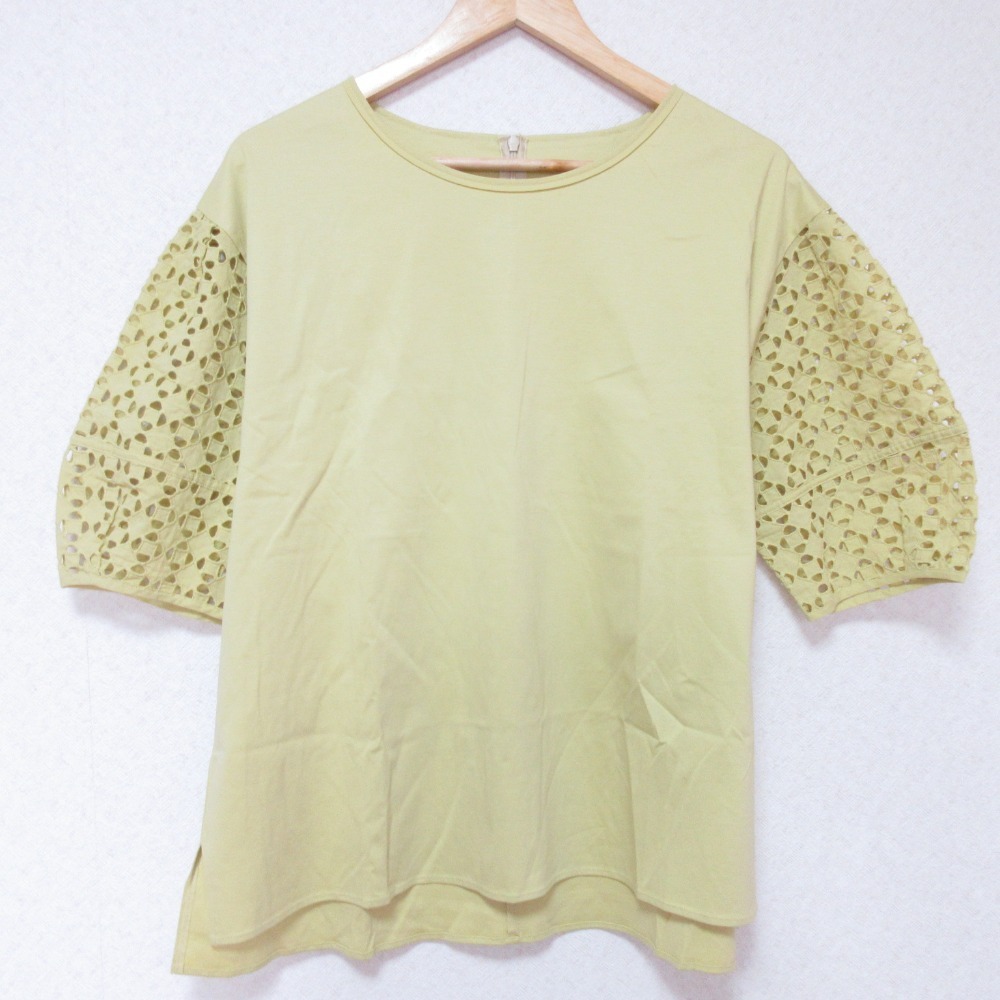 Yahoo!オークション - 美品 23SS 23区 カットワークレーススリーブ Tシ...