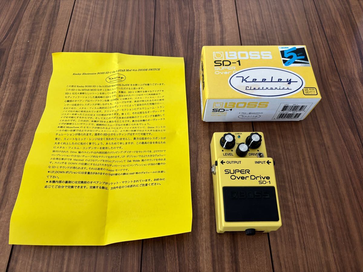 Yahoo!オークション - タハラ初期ラベル keely EC BOSS SD1モディファ...