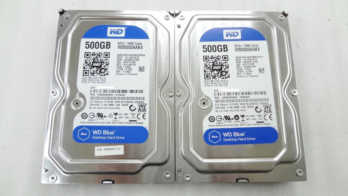 Yahoo!オークション - WD Blue WD5000AAKX 3.5インチHDD 500GB SATA ×...