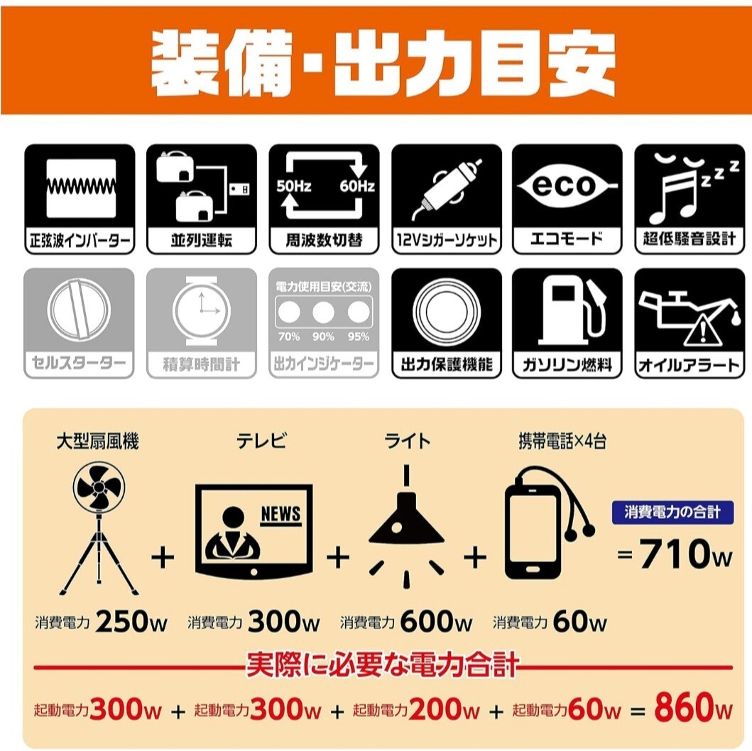 Yahoo!オークション - 工進 インバーター発電機 GV-9i KOSHIN
