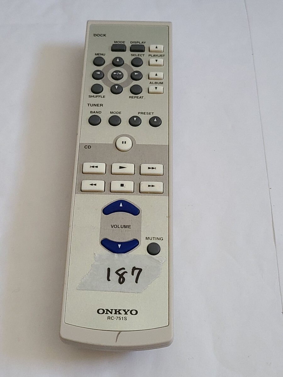 Yahoo!オークション - 187リモコン201 ONKYO リモコン RC-751S