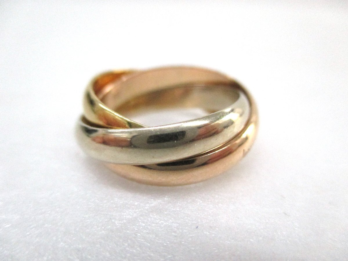 Yahoo!オークション - カルティエ トリニティ リング CARTIER K18 52