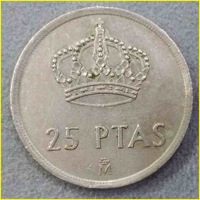 Yahoo!オークション - 【スペイン 25ペセタ硬貨/1975年】 25 PTAS/ファ...