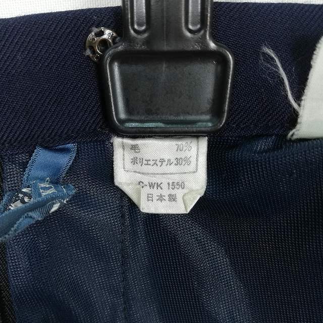 Yahoo!オークション - 1円 スクールスカート 冬物 w63-丈28 紺 中学 高...