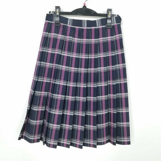 Yahoo!オークション - 1円 スクールスカート 夏物 w63-丈59 チェック ...