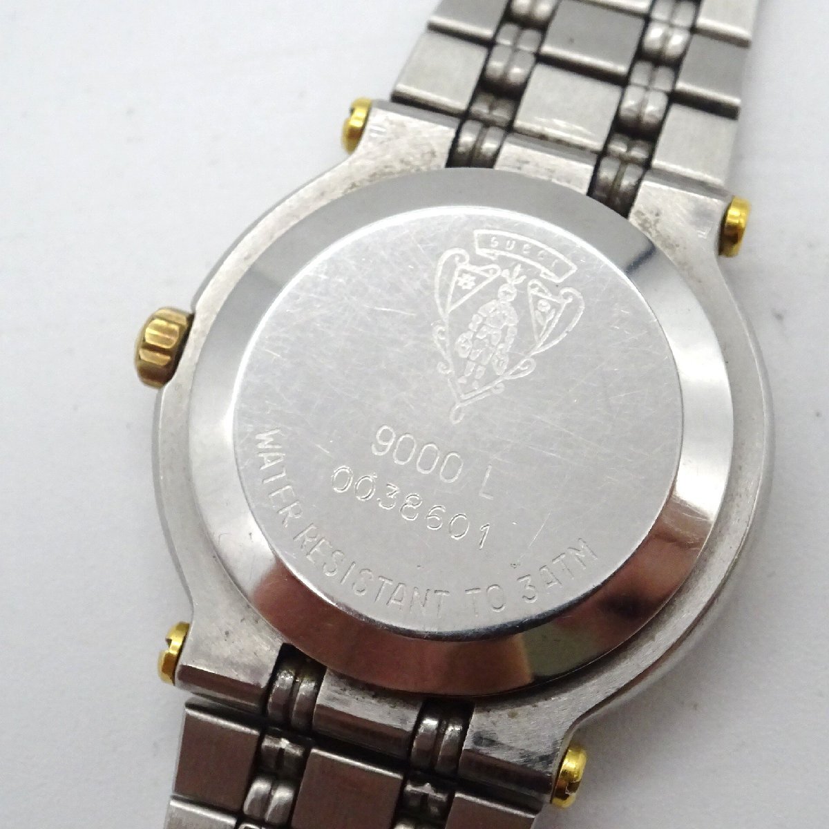 Yahoo!オークション - \1 稼働 グッチ 9000L グレー クオーツ レディー...