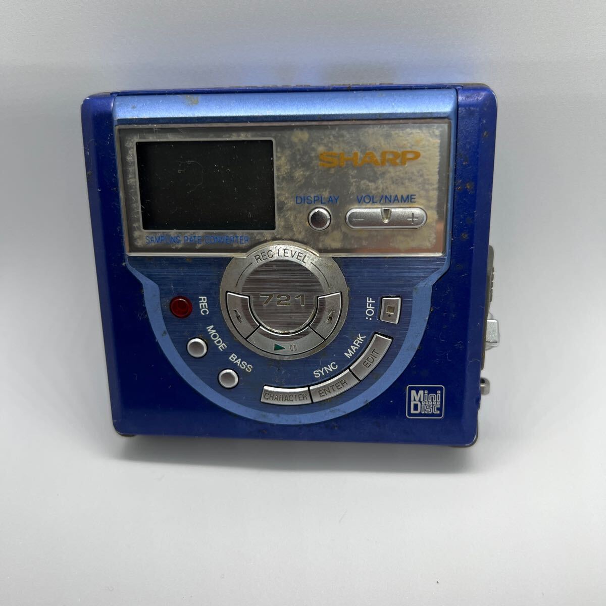 Yahoo!オークション - SHARP MDポータブルレコーダー MD-MS721 ブルー ...
