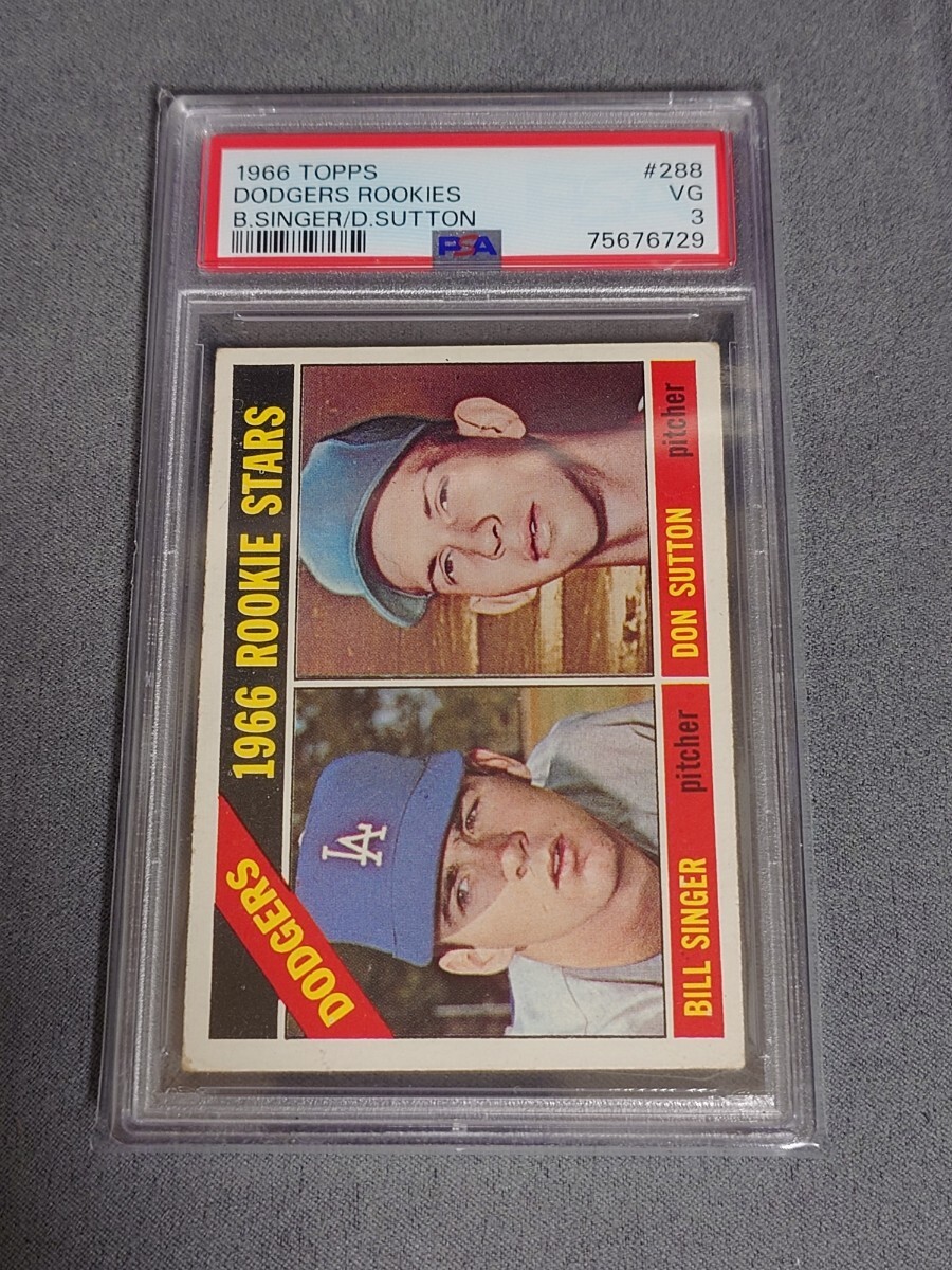 Yahoo!オークション - 2 1966 TOPPS #288 DON SUTTON RC ROOKIE PSA3