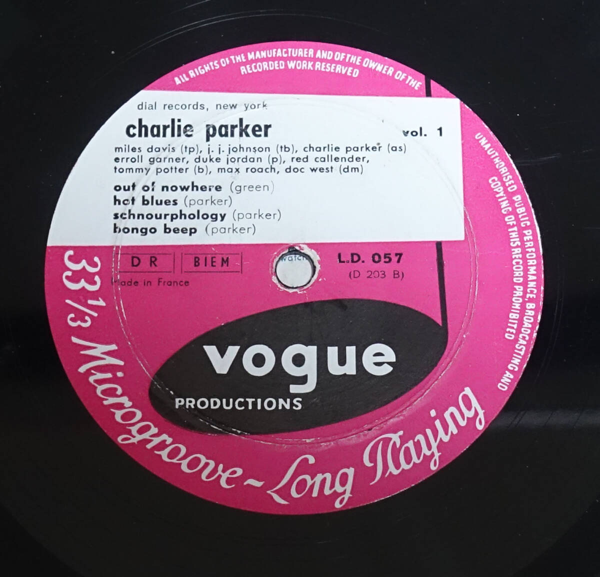 Yahoo!オークション - 超レア France Vogue LD 057 オリジナル Charlie...