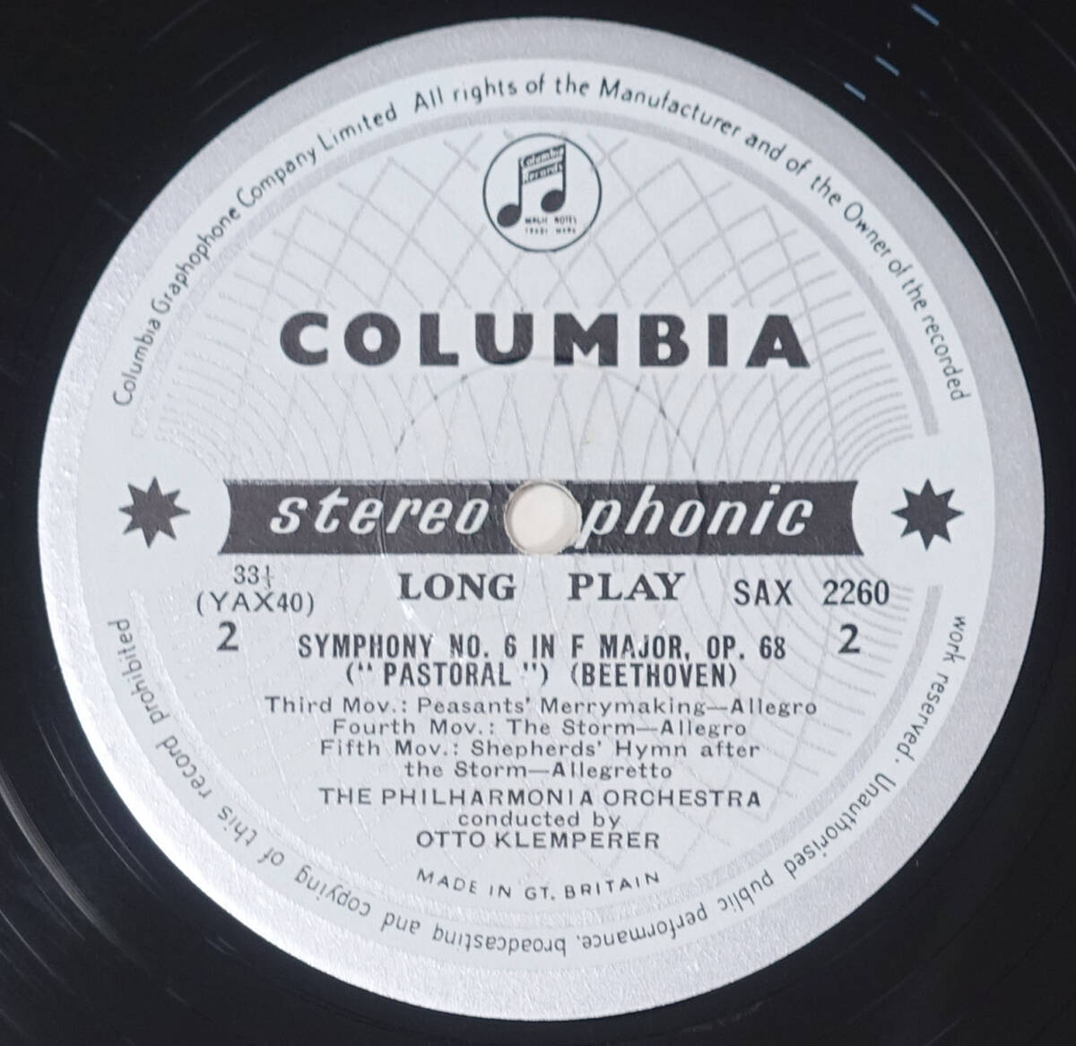 Yahoo!オークション - 英Columbia SAX 2260 B&S ベートーヴェン交響曲...