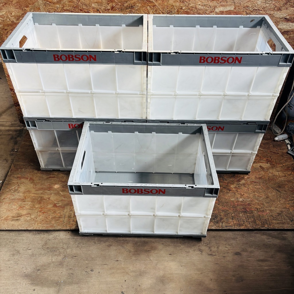 Yahoo!オークション - BOBSON 特大 折り畳みコンテナ オリコン 5個セッ...