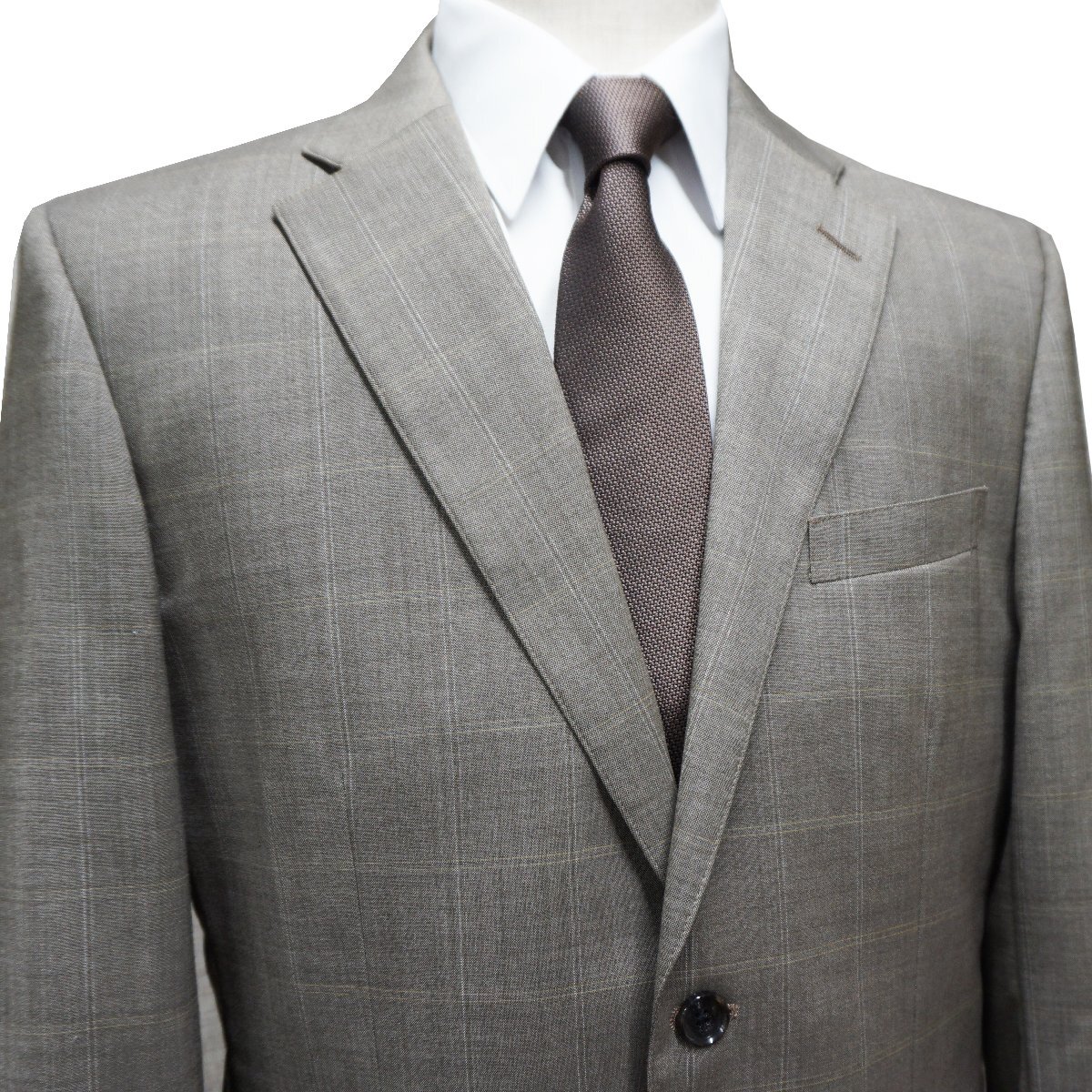 Yahoo!オークション - 【 春夏ジャケット 】茶系・ウィンドペン 背抜き...