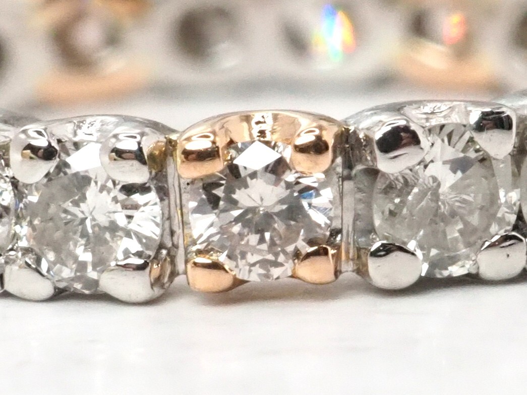 Pt900/K18 天然ダイヤモンド 0.85ct/2.3g/フルエタニティ リング 指輪 ピンキー♯2(プラチナ台)｜売買されたオークション情報、yahooの商品情報をアーカイブ公開 ...