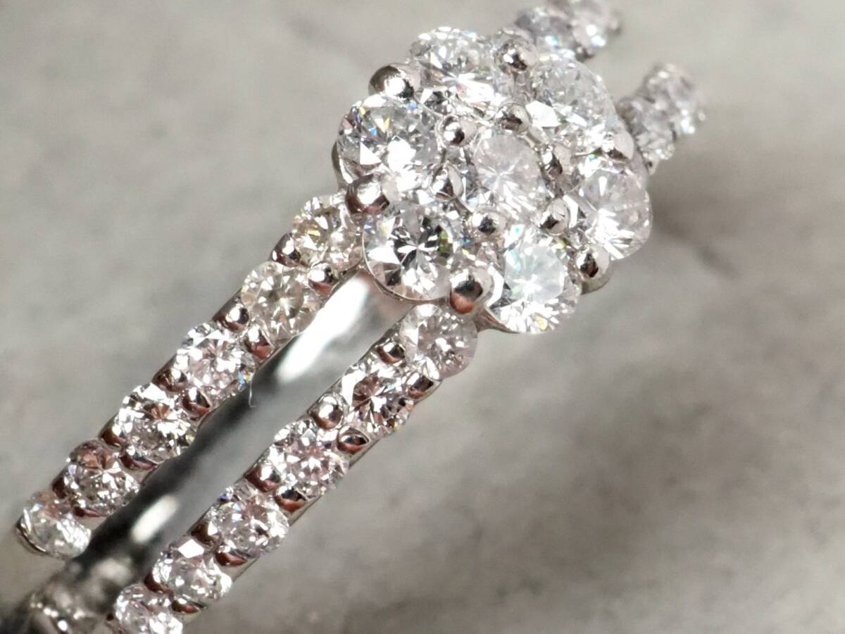 Yahoo!オークション - 【6705D】Pt900 天然ダイヤモンド 0.70ct/4.6g/...