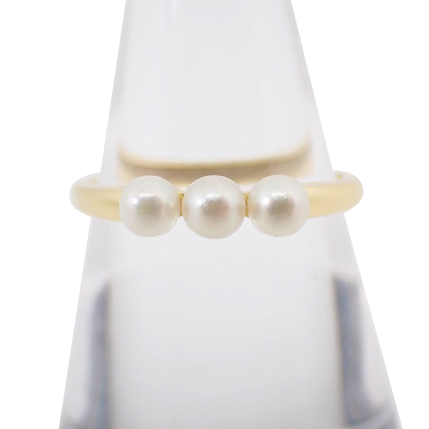 Yahoo!オークション - K18/MIKIMOTO/パール リング /11号/g521-33