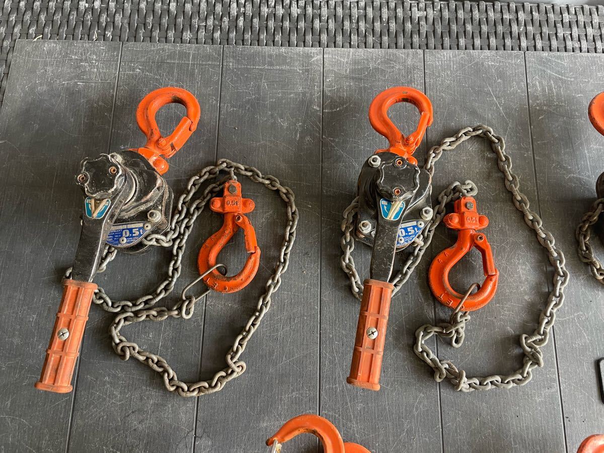 Yahoo!オークション - 中古品 レバーブロック チェーンブロック 7個 EL...