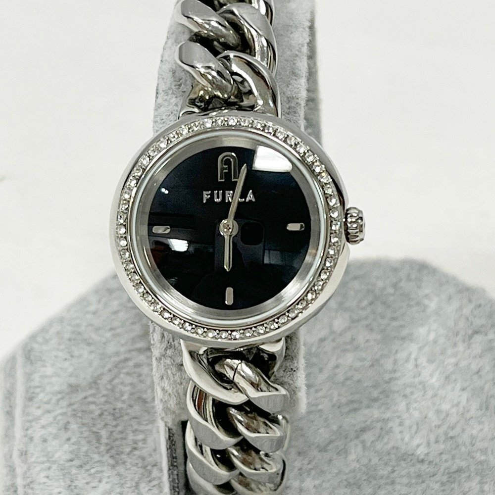 Yahoo!オークション - YA1 FULRA フルラ ブラック文字盤 チェーンブレ...