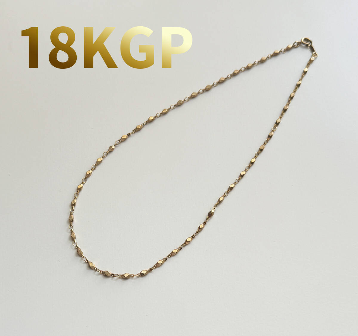 Yahoo!オークション - K18 イエローゴールド K18GP ネックレス 45cm チ...
