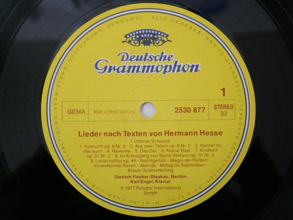 Yahoo!オークション - B8-212＜LP/独盤/美盤＞Hermann Hesse Lieder