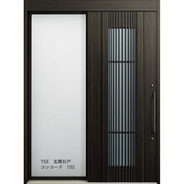 Yahoo!オークション - アルミサッシ YKK 玄関引戸 コンコード 袖付タイ...