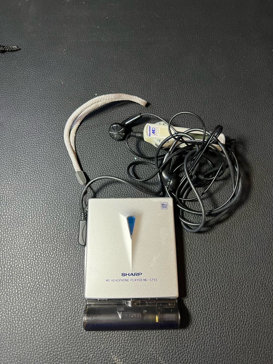 Yahoo!オークション - D142 SHARP ポータブルMDプレイヤー MD−ST55 動...