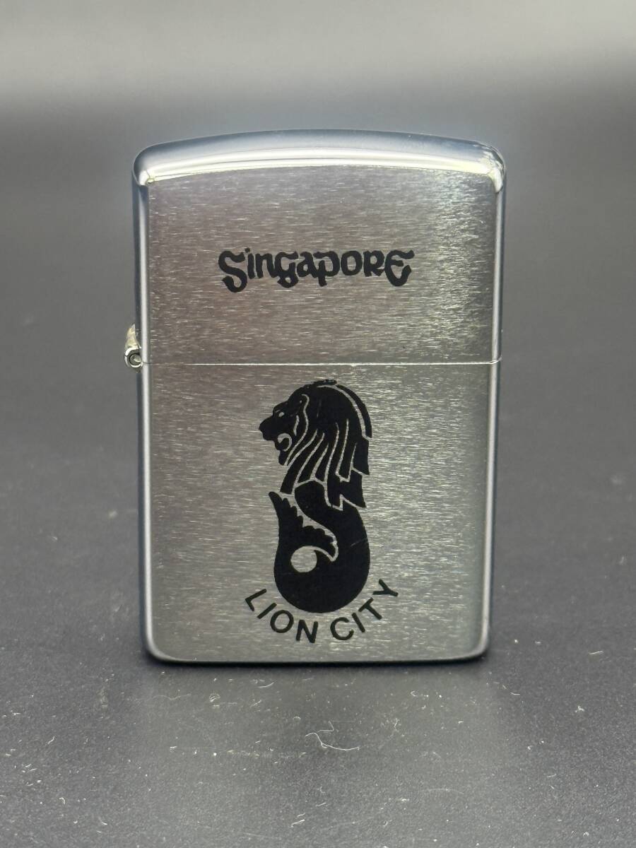 Yahoo!オークション - (12650)ZIPPO/ジッポ シルバー シンガポール 199...