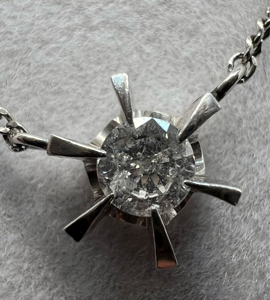 Yahoo!オークション - 1円 Pt850 ネックレス ダイヤモンド 0.21ct 2.92...