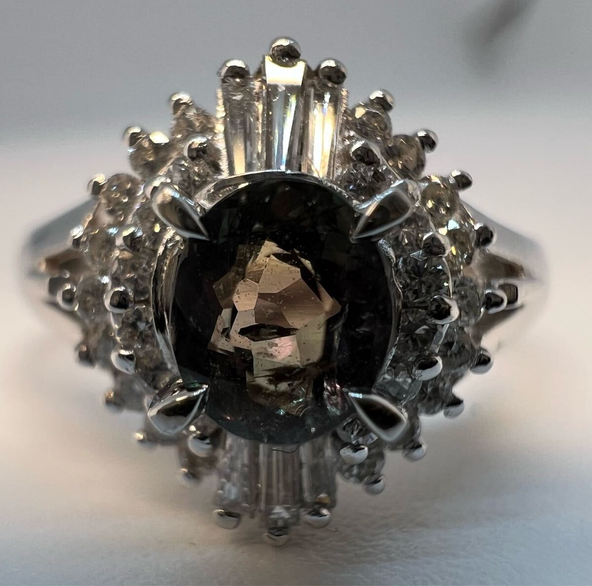 Yahoo!オークション - 1円 Pt900 リング アレキサンドライト 0.49ct ダ...