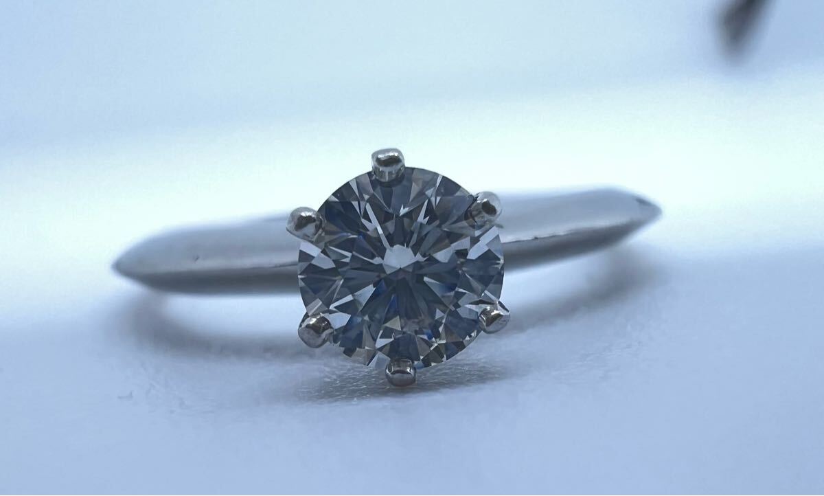 Yahoo!オークション - 1円 Pt950 Tiffany ティファニー ソリテール ダ...