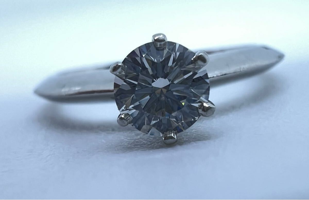 Yahoo!オークション - 1円 Pt950 Tiffany ティファニー ソリテール ダ...