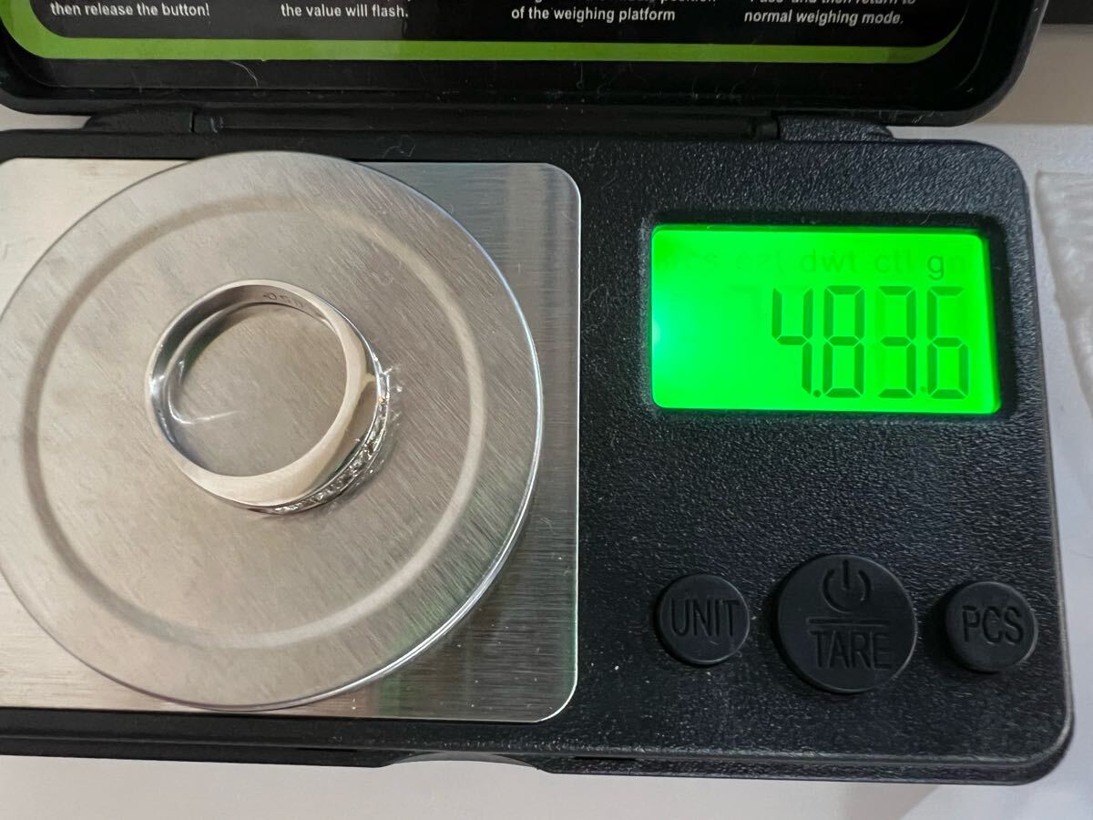 Yahoo!オークション - 1円 リング Pt900 ダイヤモンド 0.5ct 11号 4.83...