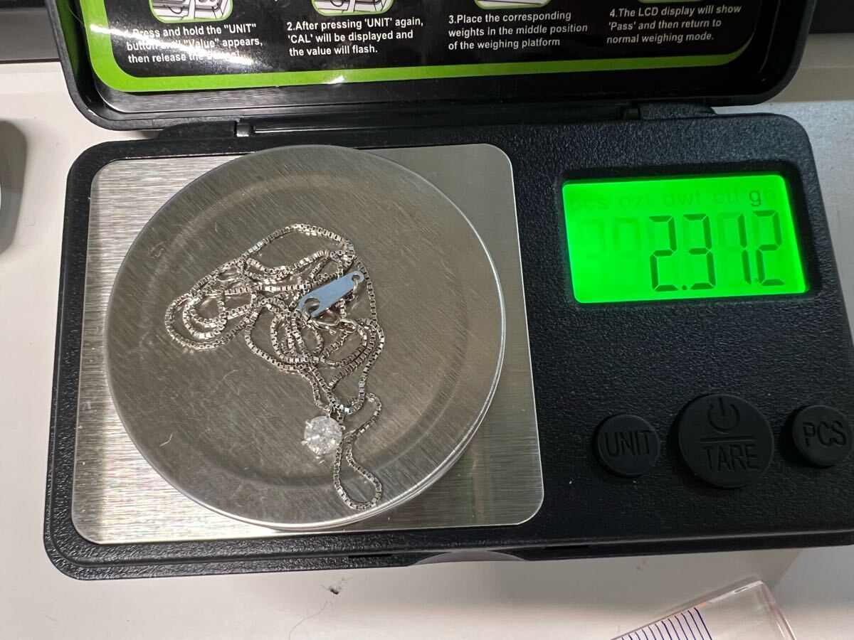 Yahoo!オークション - 1円 Pt850 ネックレス ダイヤモンド 0.34ct 2.31...