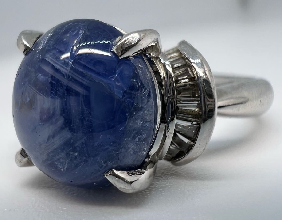 Yahoo!オークション - 1円 Pt900 リング スターサファイア 6.68ct ダイ...