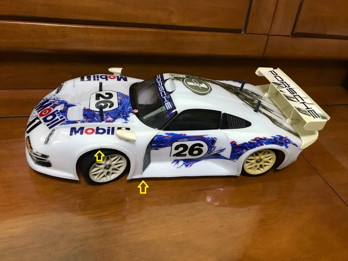 Yahoo!オークション - タミヤ TA03R-S ポルシェ 911 GT1 ボディ 付き中...