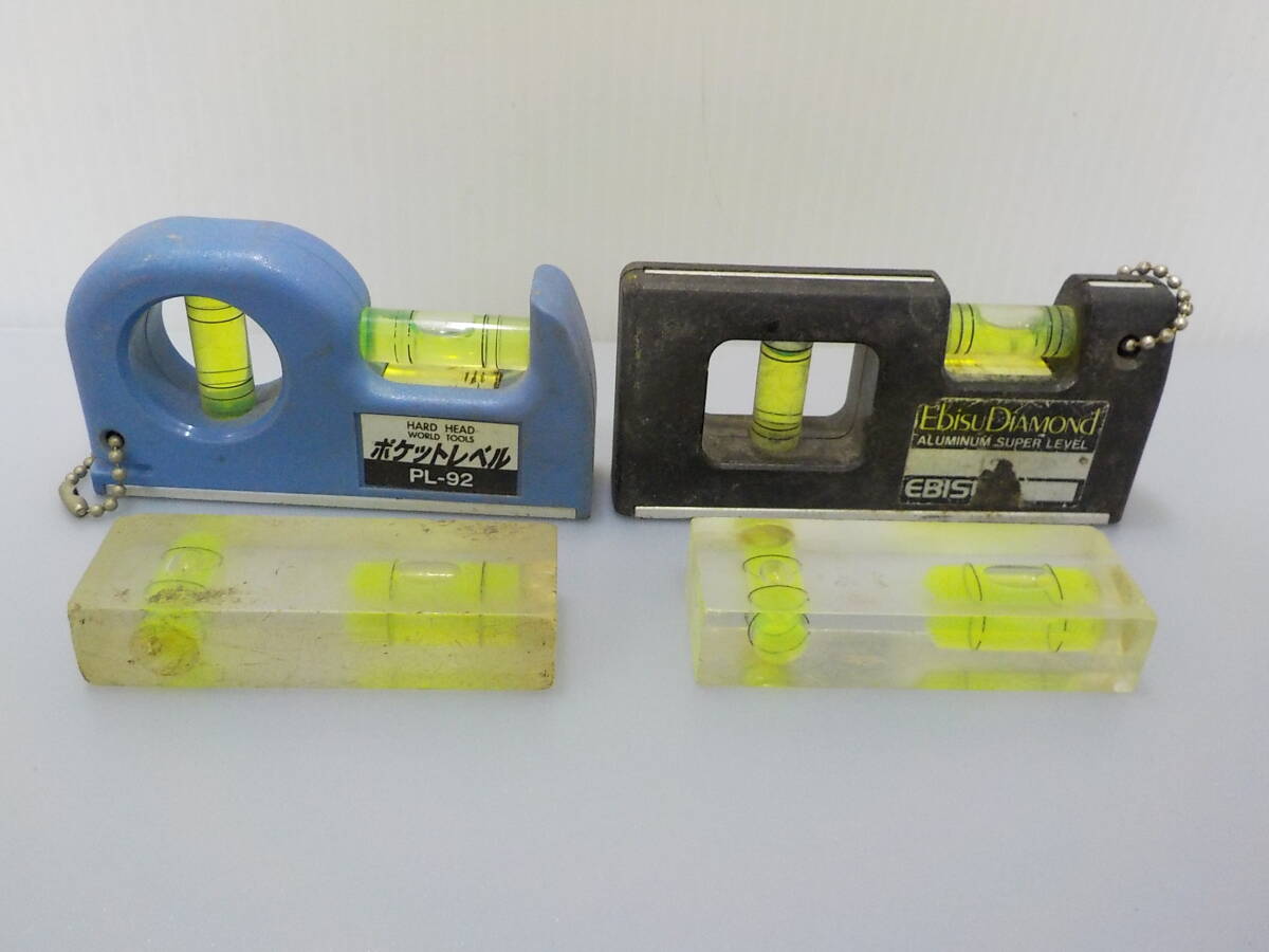Yahoo!オークション - d315 小さい水平器4個まとめて ポケットレベル