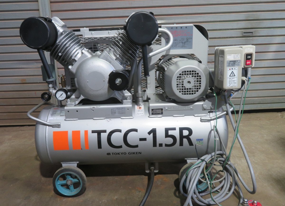 Yahoo!オークション - w 東京技研 オイルフリー レシプロコンプレッサ...