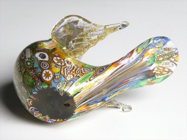 Yahoo!オークション - n714 ムラノ ベネチアングラス 金彩 ミルフィオ...